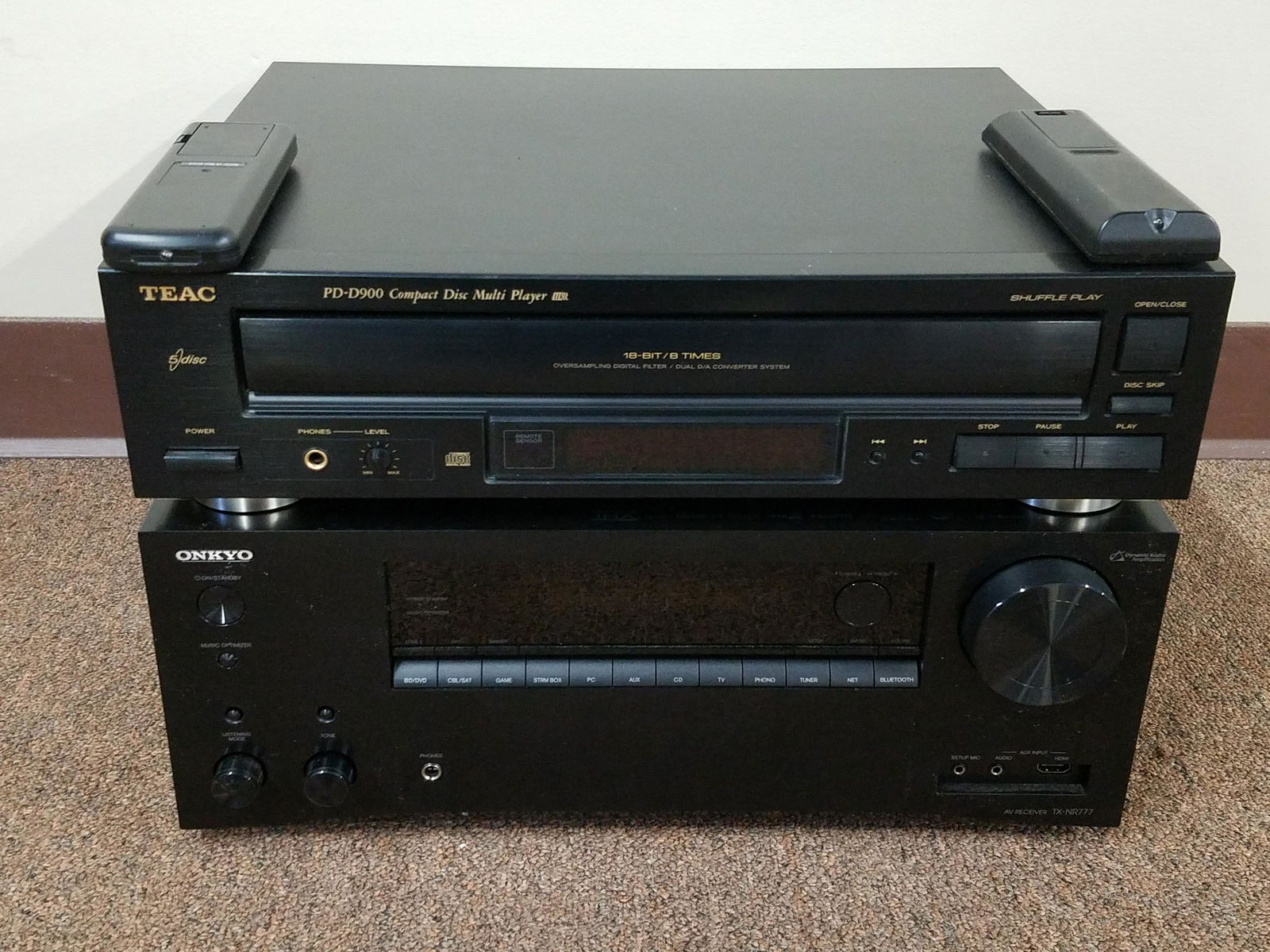 Teac Multi Disc Player And Onkyo Receiver