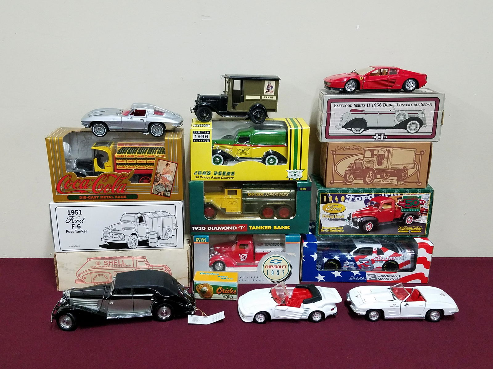 17 Pc Die Cast Car Collection Incl. Franklin Mint