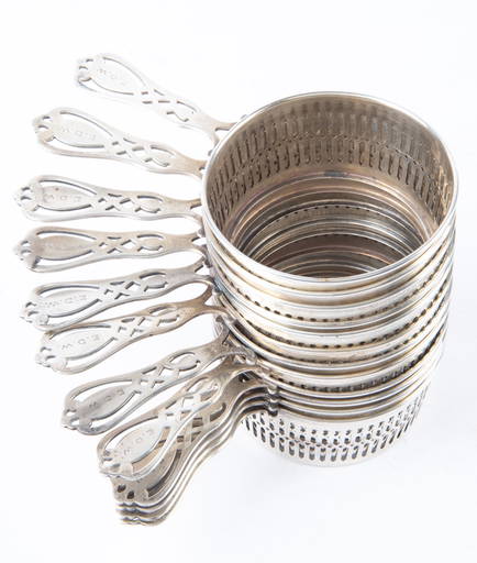 12 Frank M. Whiting Co Overlay Dish Holders