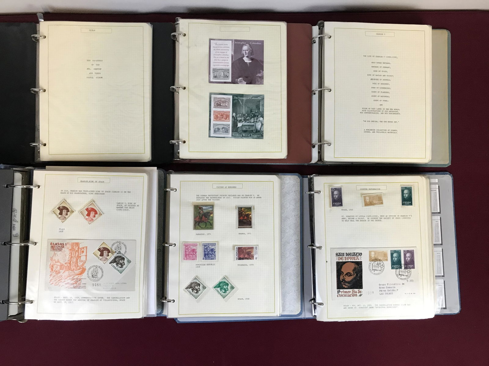 6 Albums Of Stamps And First Day Covers