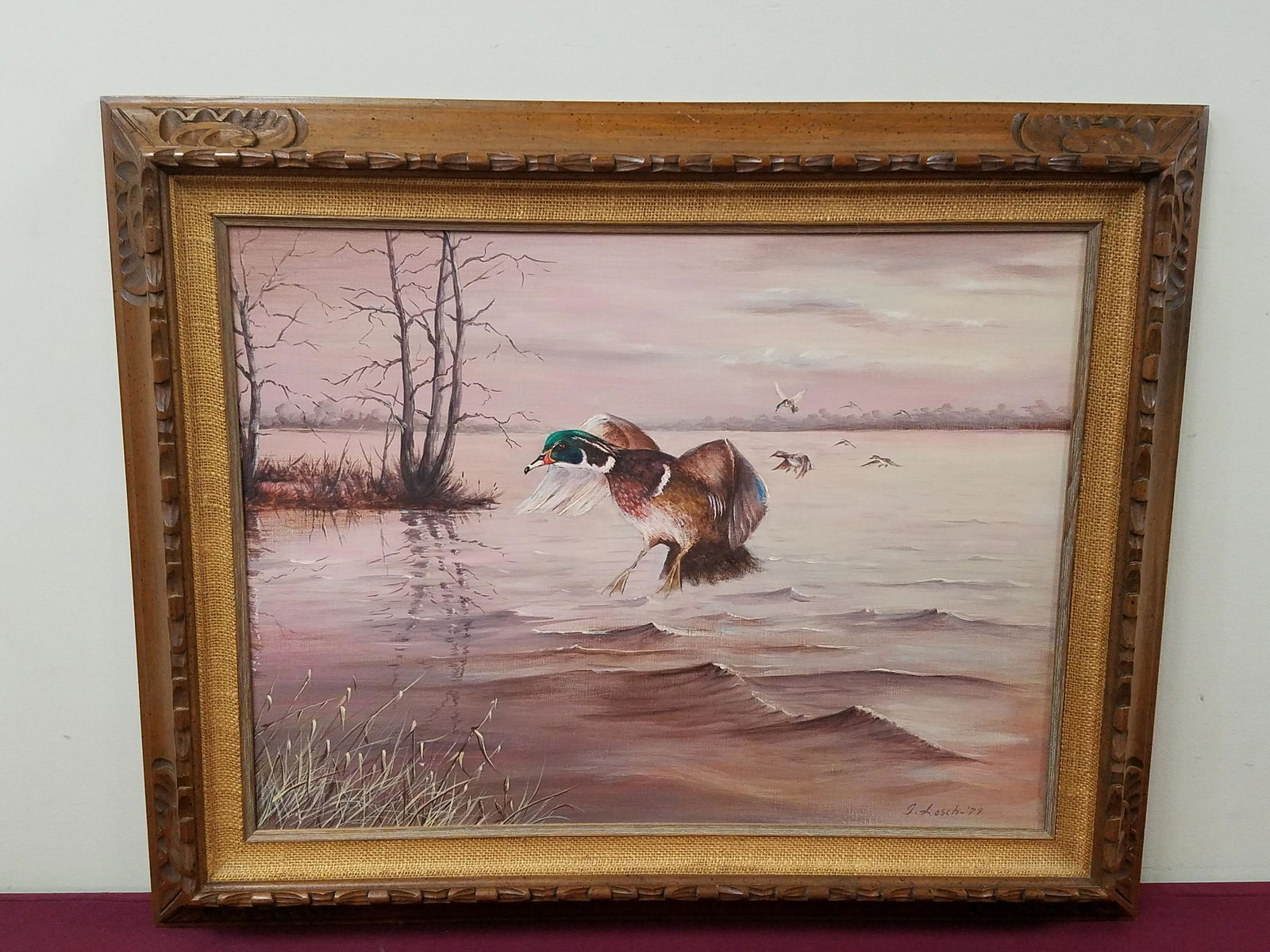 George Losch "ducks Landing" Painting