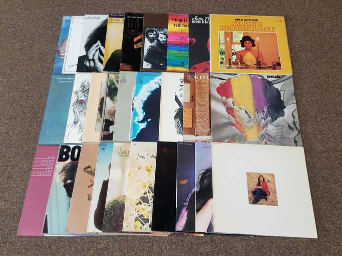 28 Folk Rock Records Incl Bob Dylan