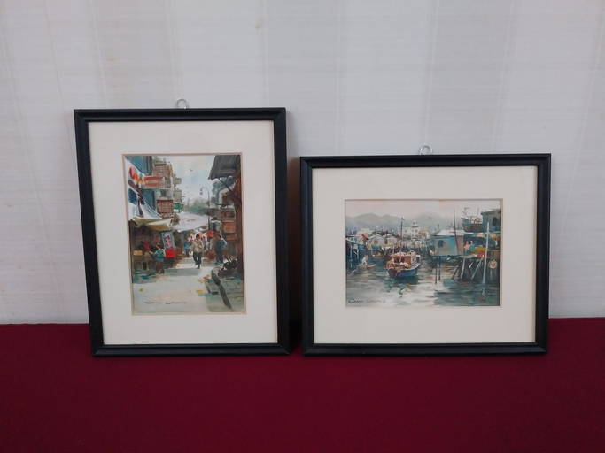 2 Chin Chung Signed Watercolors
