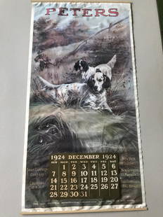 Framed 1931 Peters Cartridge Co. Calendar.