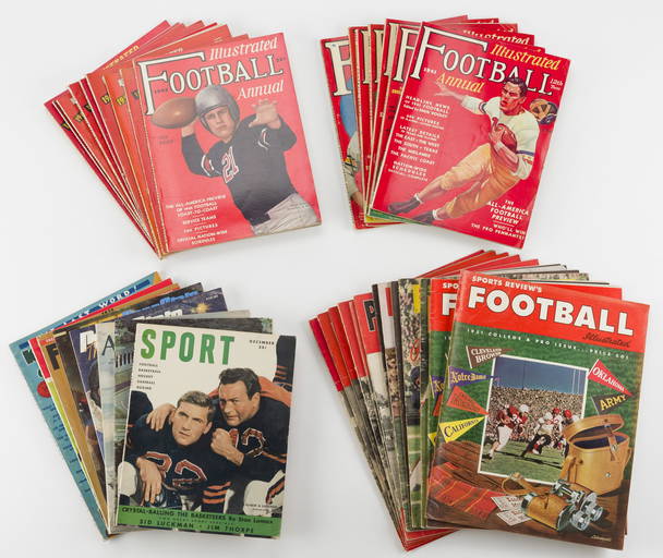 Large Group Of Vintage Football Magazines