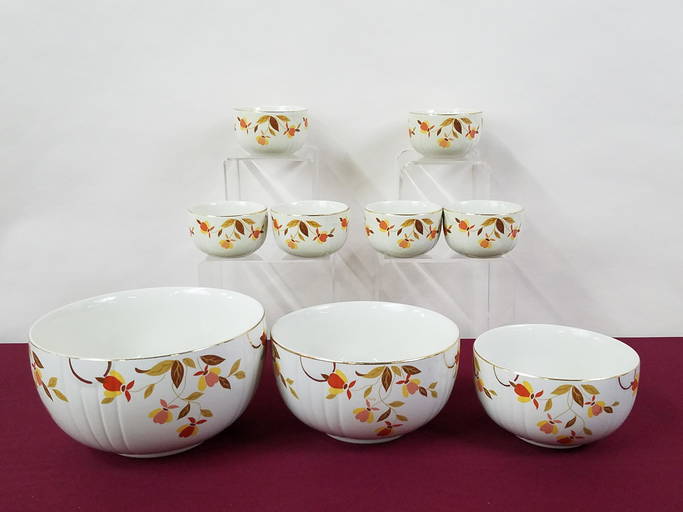 9 Pcs Hall Autumn Leaf Bowls