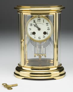 French Clock Crystal Regulator Mercury Pendulum