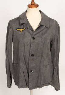 Wwii German Navy Kriegsmarine Gray Leather Jacket