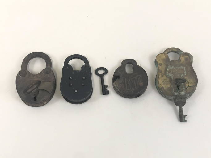 4 Padlocks Including U. S. Army
