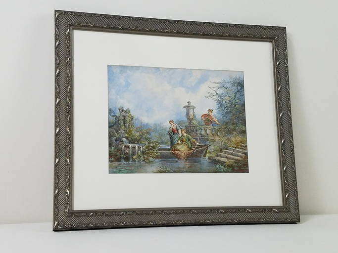 William Edwin Gebhart Neo Classical Watercolor