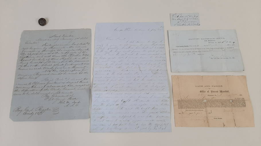 6 Confederate States Letters/documents