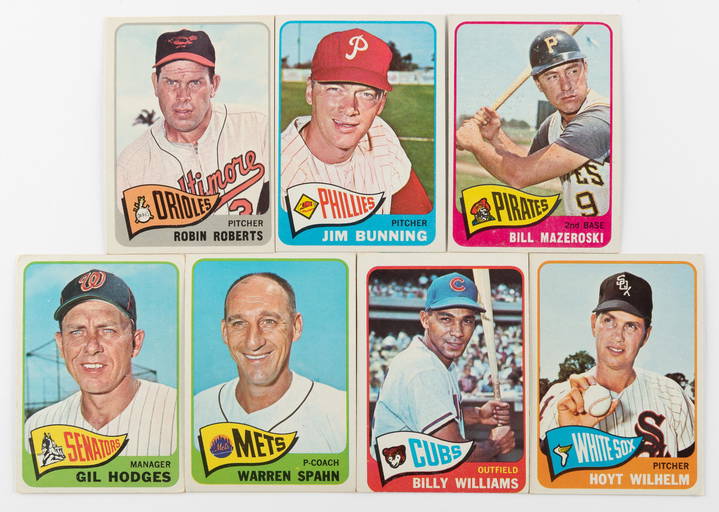 281 Topps Vintage Baseball Cards (1965)