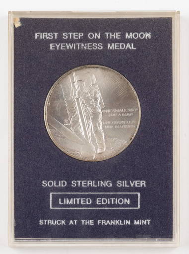 Sterling First Step On The Moon Eyewitness Medal