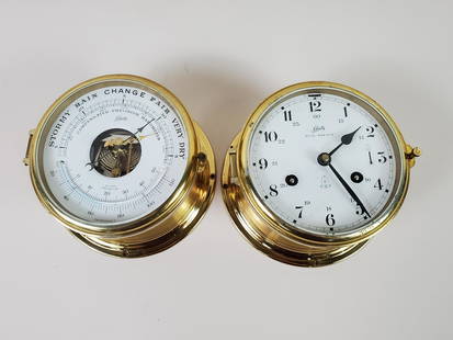 Schatz Royal Mariner Ships Bell Clock & Barometer