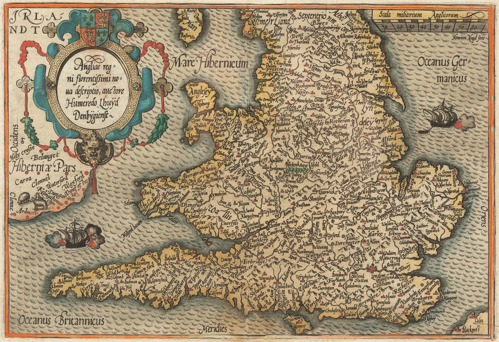 Kinckelbach 1592 Map Of England & Wales