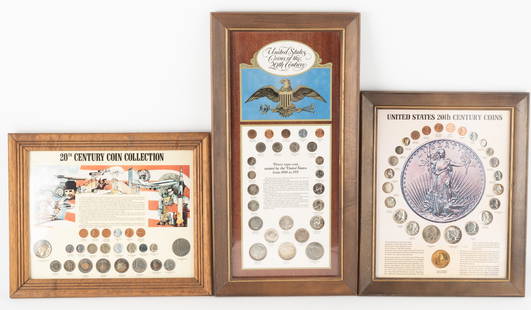 United States 20th Century Framed Coin Collection