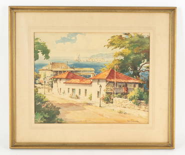 Watercolor, Davis Francis Schwartz, Californian