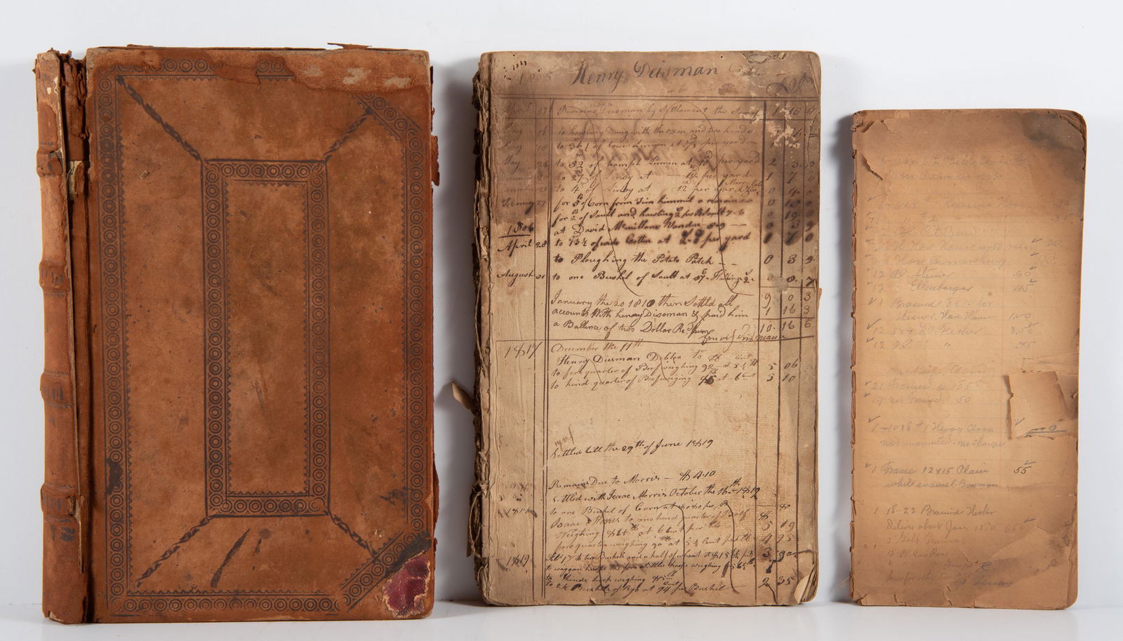 3 19th Century Ledgers