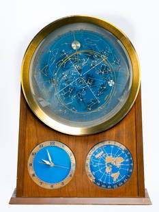 Mid Century Edmund Scientific "spilhaus Space Clock"