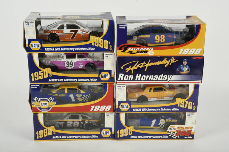 8 Napa Nascar 50th Anniversary Die Cast Cars