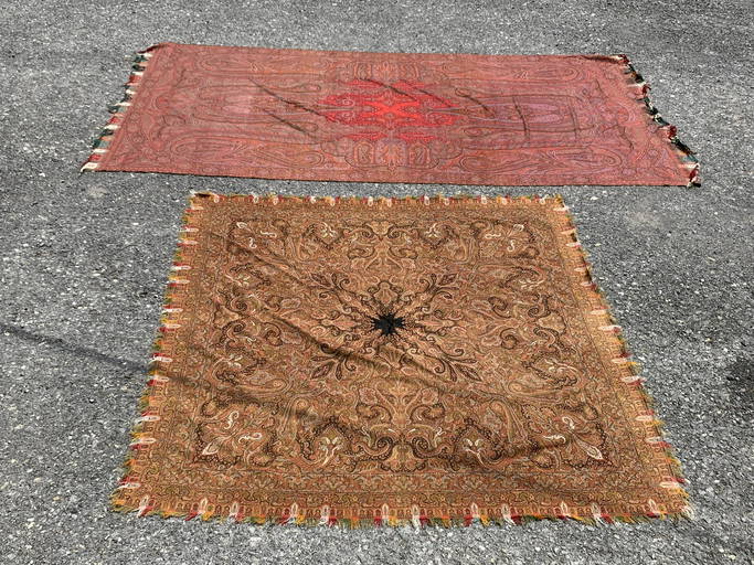 2 Antique Paisley Shawls