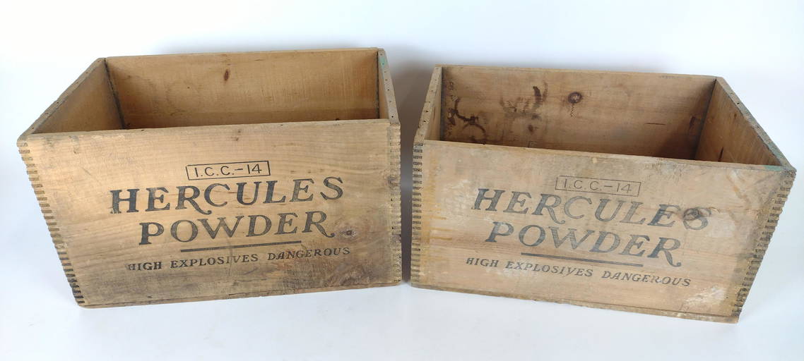 2 Hercules Powder Crates