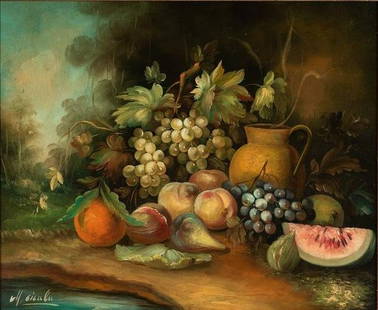 Still Life, Oil On Canvas By Cicala