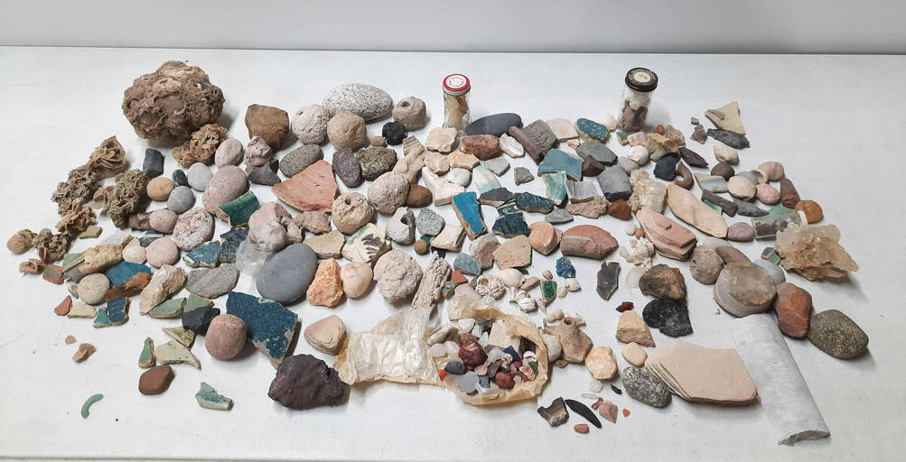 Large Grouping Rocks And Minerals Incl Core Sample