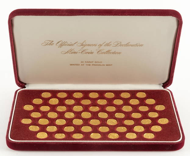 55 Mini Coin Collection In 24kt Gold