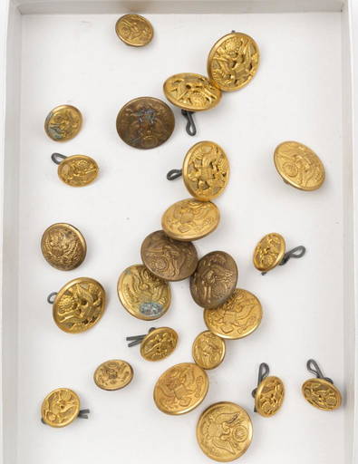 24 Us Army Brass General Service Buttons