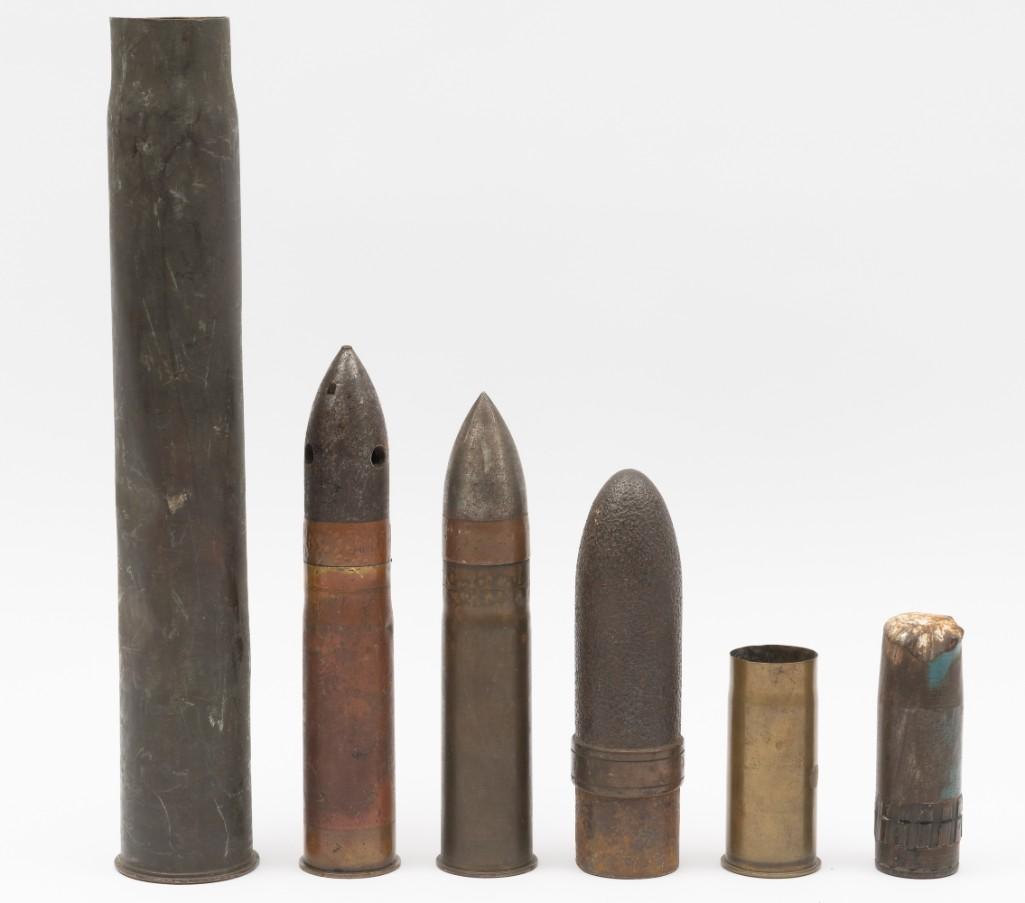 Wwi Cannon Shells And Projectiles