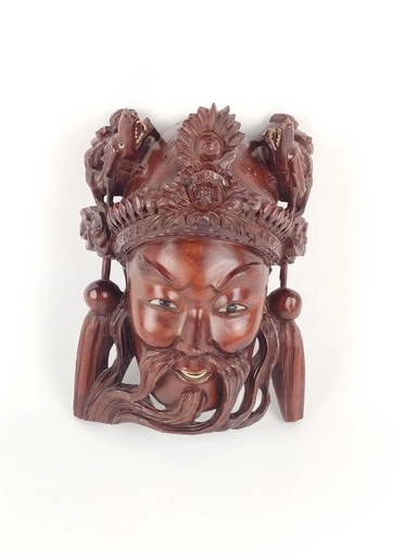 Early 20th Century Rosewood Emperor Mask
