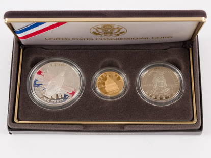 1989 3 Coin Set Congressional Coin Set