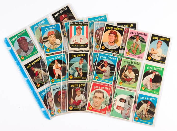 34 1959 Vintage Topps Baseball Cards