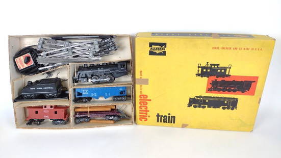 An Allstate Electric Train In Its Original Box With