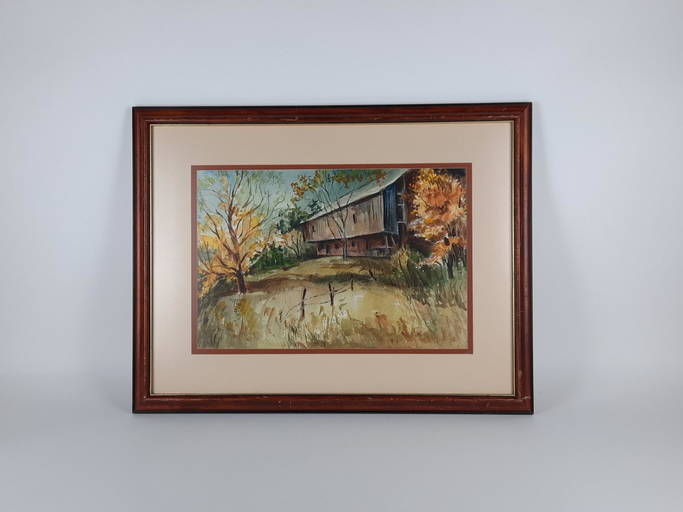 Florence Lyon Barn Watercolor - Aug 20, 2022 | Cordier Auctions ...