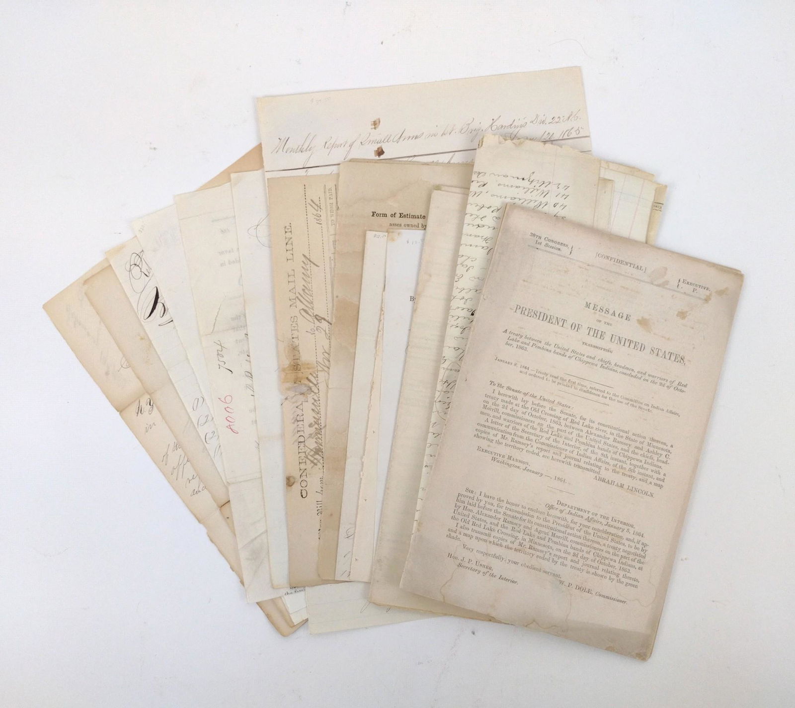 Collection Of Civil War Documents