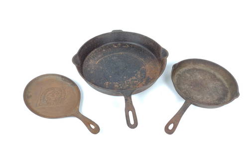 3 Pcs Cast Iron Incl Tabasco Skillet