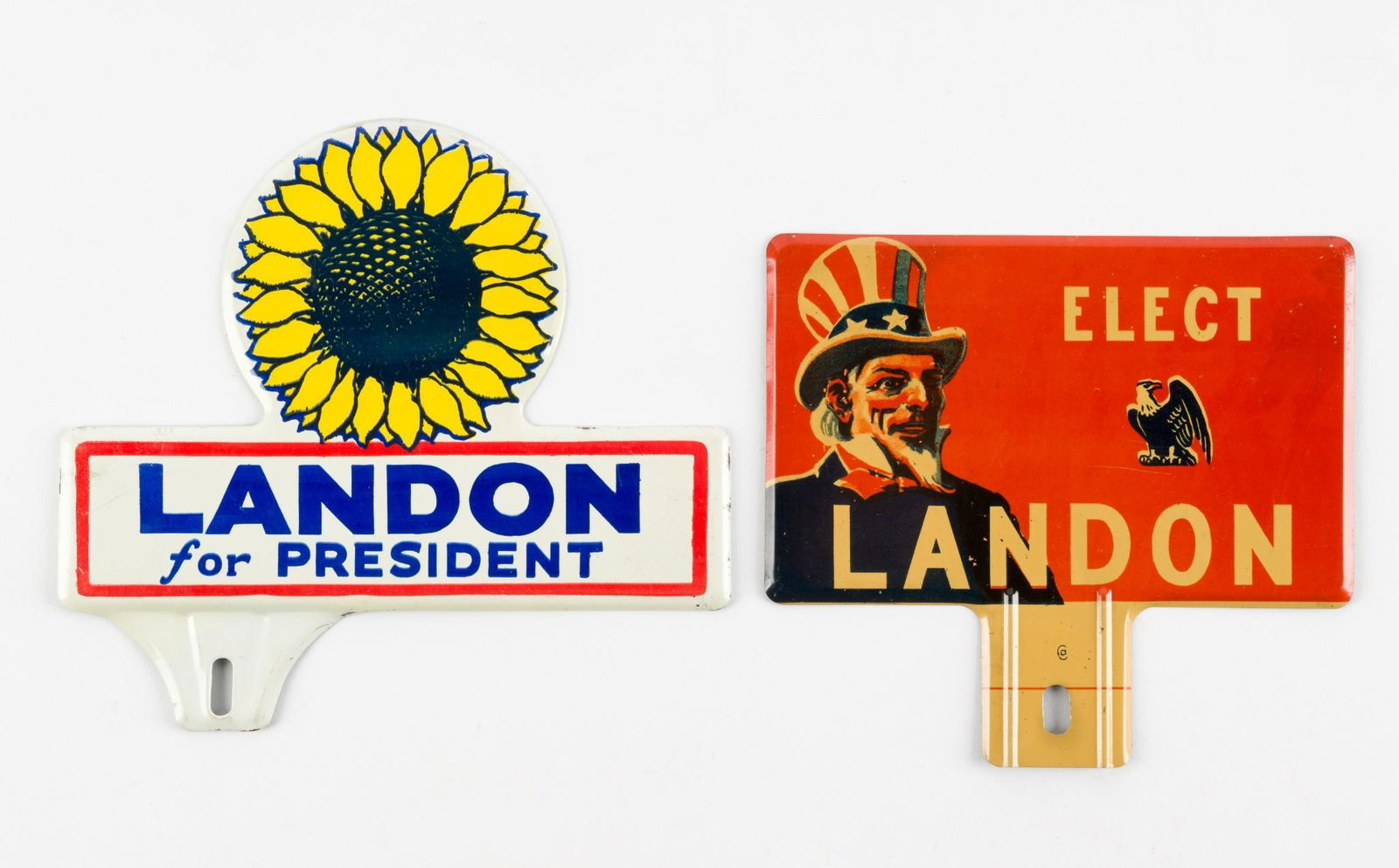 2 Landon License Plate Toppers