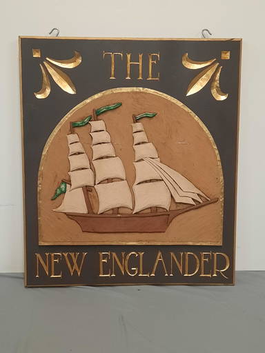 Wooden The new Englander Shop Sign (#0526) on Nov 26, 2022 | Cordier ...