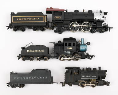 2 Ho Bachmann Powered Steam Engines With Coal Cars Incl Prr
