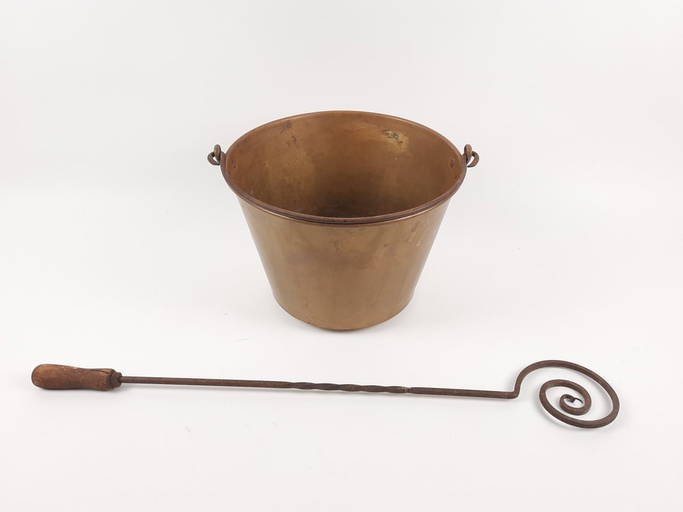 Wrought Iron Rug Beater and Hayden Brass Bucket (#0055) on Dec 30, 2022 ...