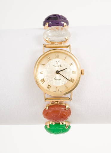 14k Gold Italian Scarab Watch