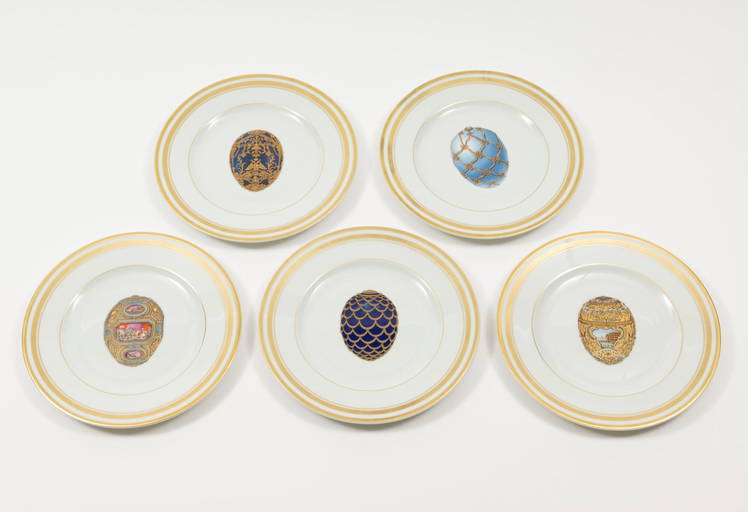 5 Limoges Faberge Imperial Egg Plates