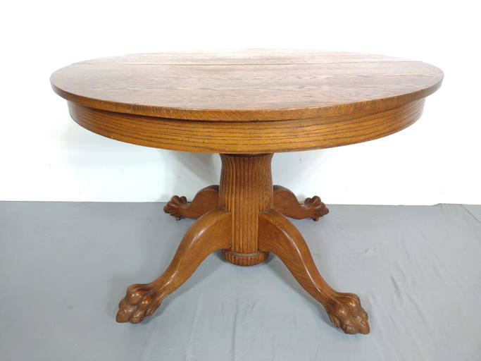 Oak Claw Foot Dining Table