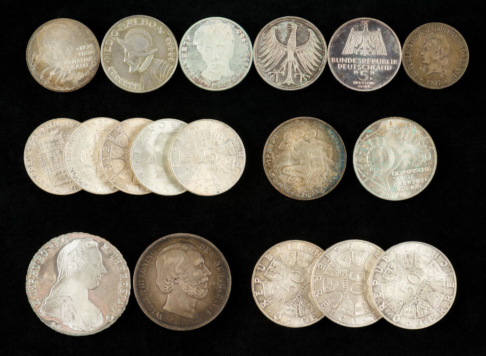 18 Foreign Silver Coins