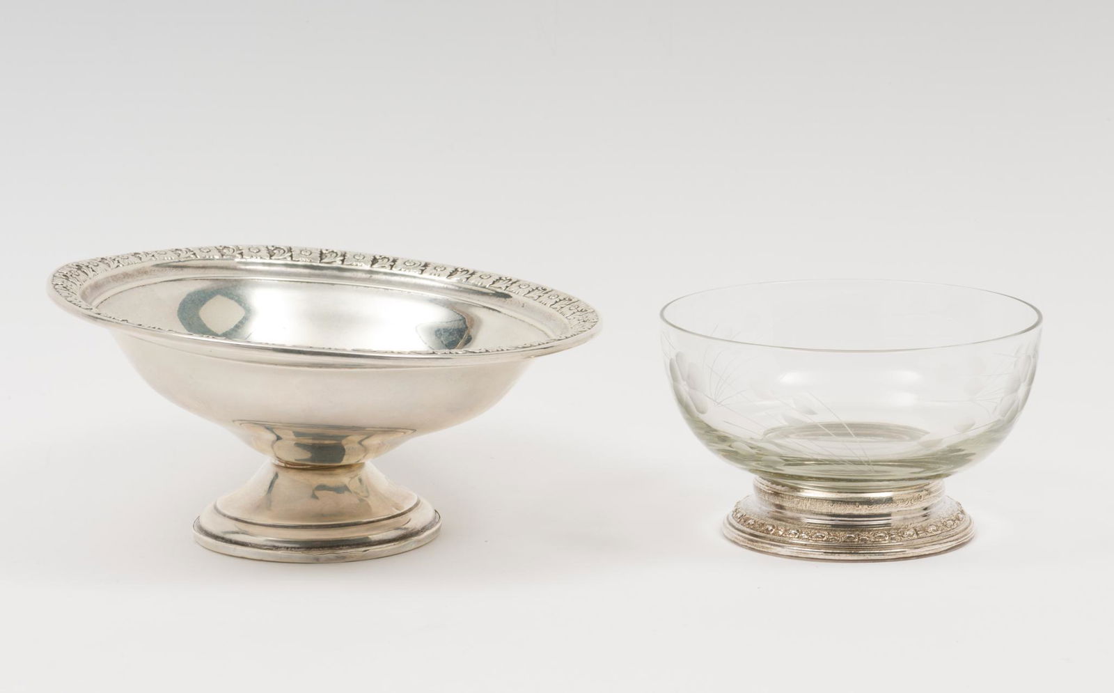 Sterling & Glass Dish and Sterling Weighted Compote - Mar 19, 2023 ...