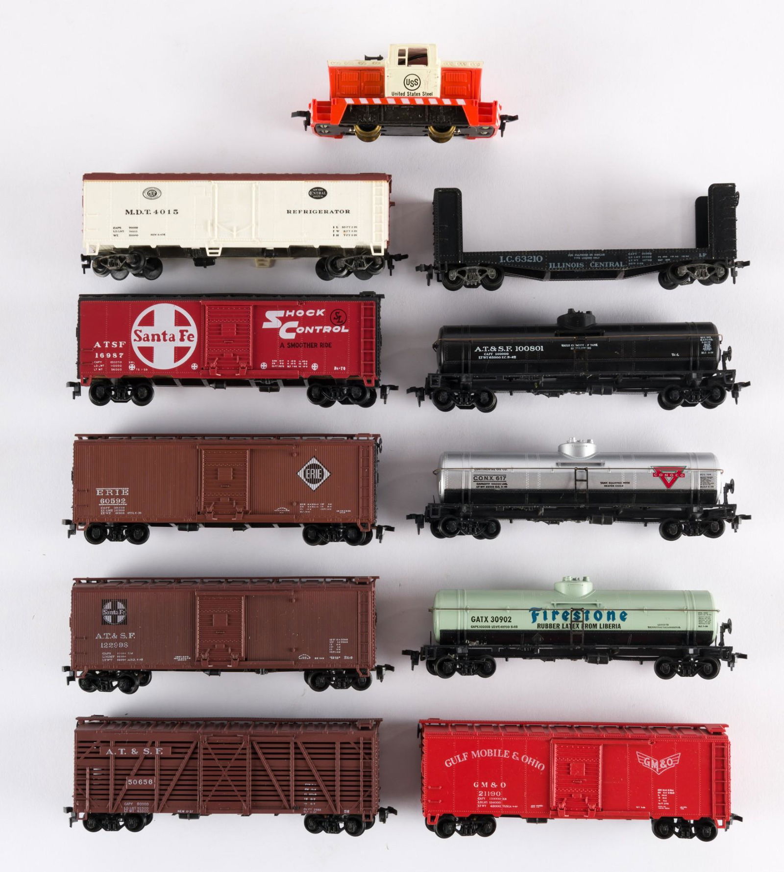 11 Ho Train Cars Incl Santa Fe