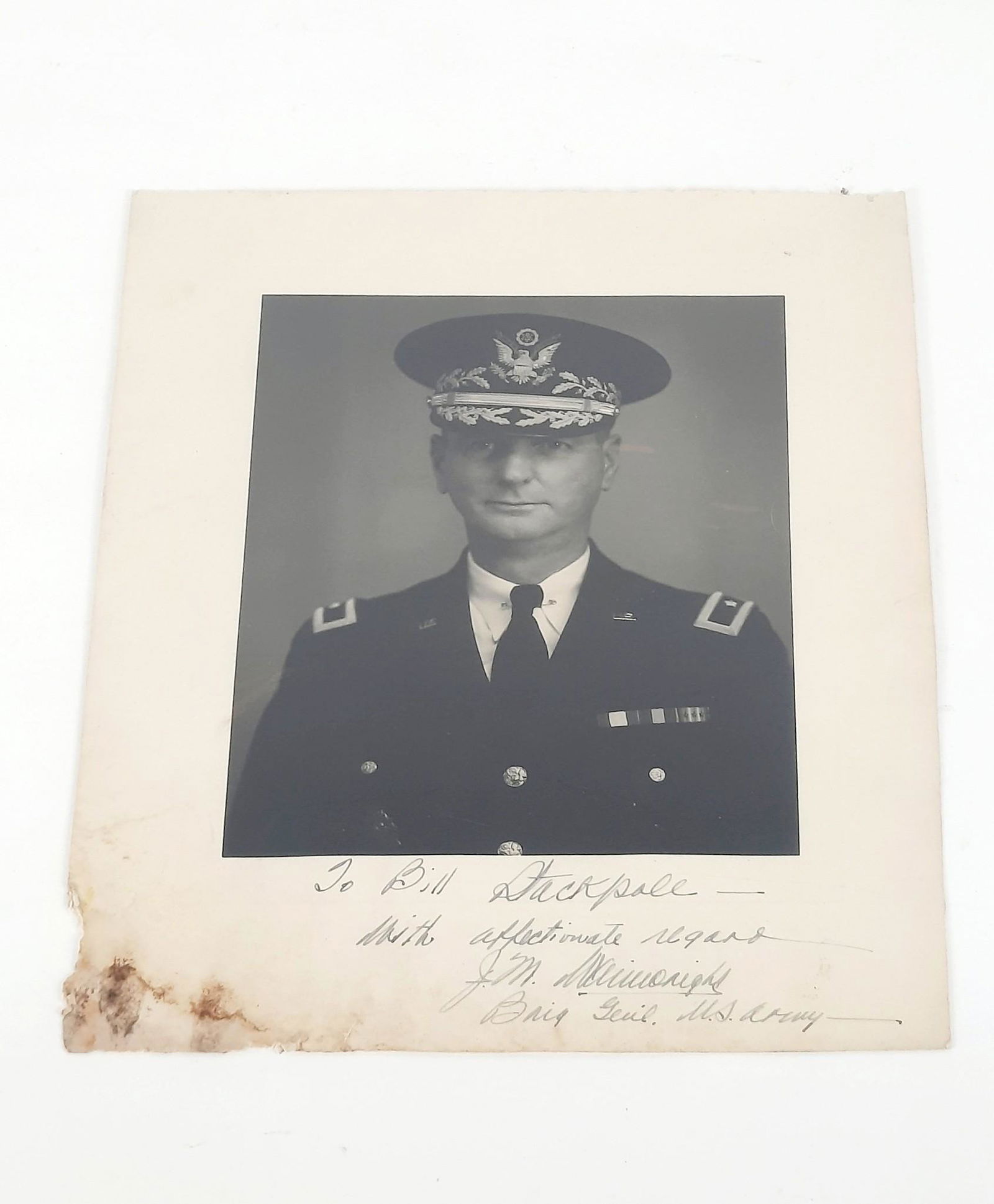 Jonathan M. Wainwright General of Allied Forces Autographed Photo - Apr ...