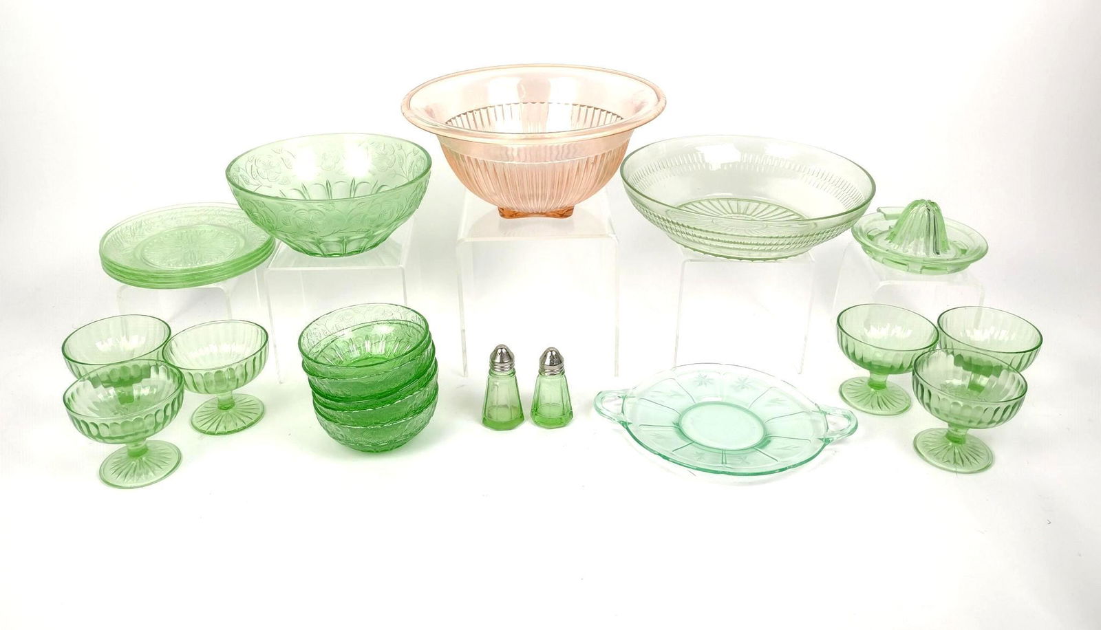 22 Pcs Depression Glass